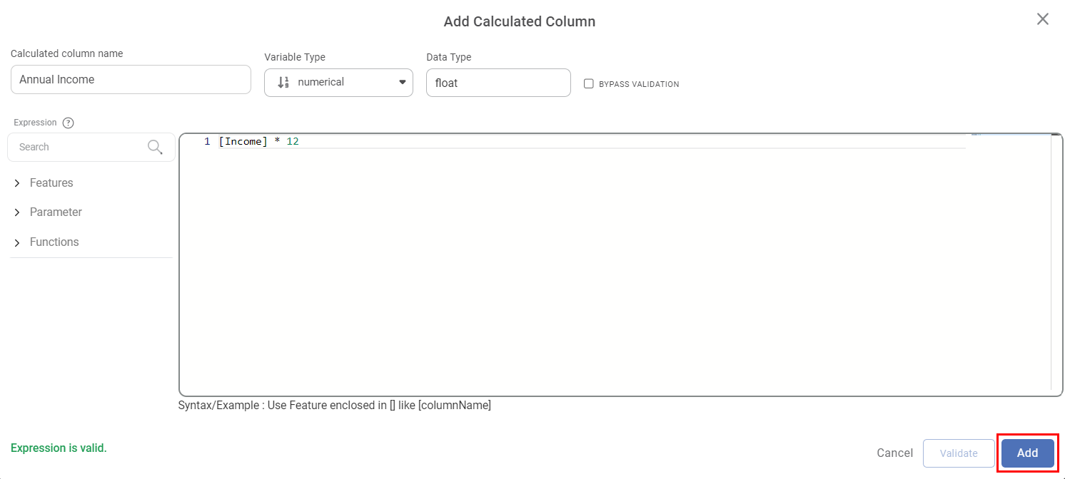 Adding Calculated Column to Dashboard